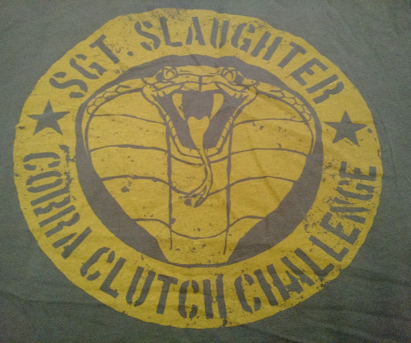 WWE Legends Sgt. Slaughter T-Shirt Cobra Clutch Challenge S Small WWF ...
