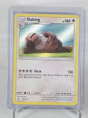 Slaking Hp 180 Holo #18 Pokemon Card 2019 | eBay