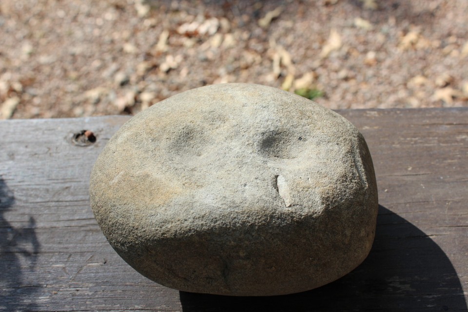 Native American Indian Ancient Artifact double Nutting Stone Tool Stone ...