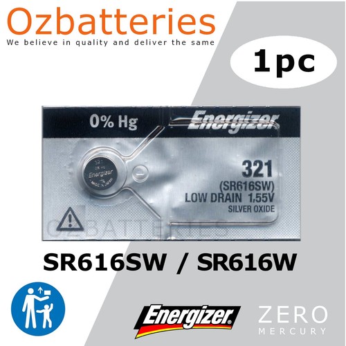 1PC ENERGIZER SR616SW SR616W 321 / 1.55V Watch Batteries | eBay Australia