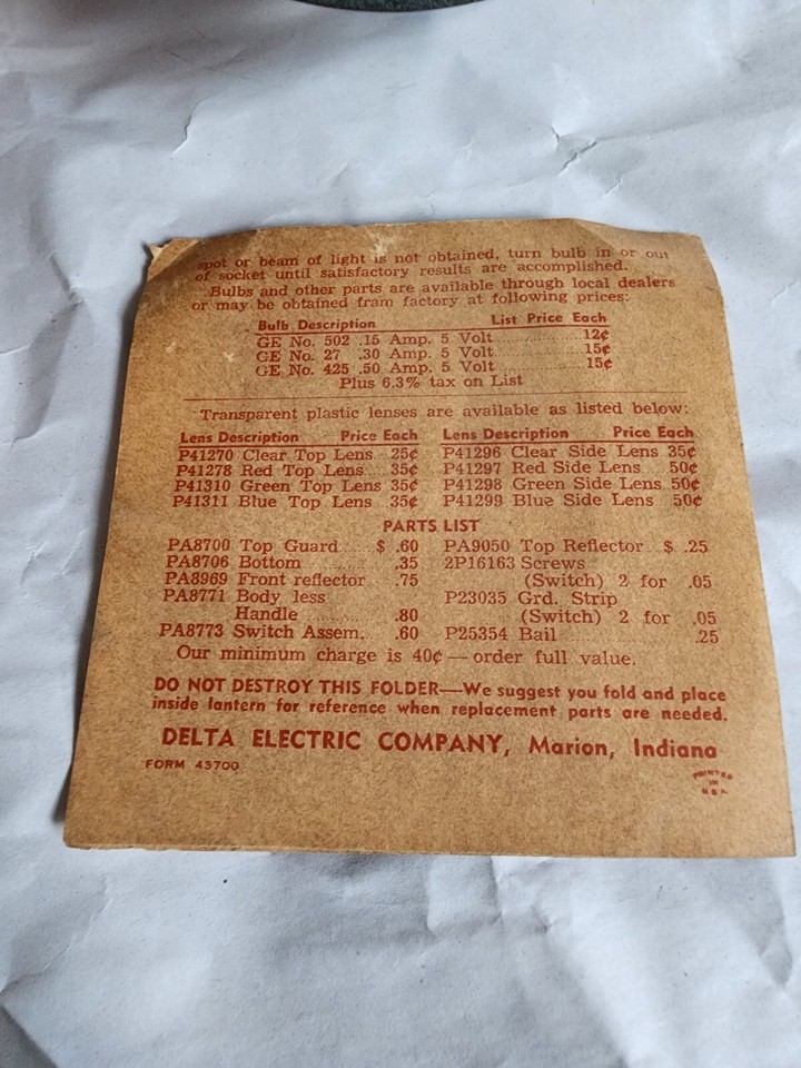 Antique Delta Powerlite battery powered lantern | eBay