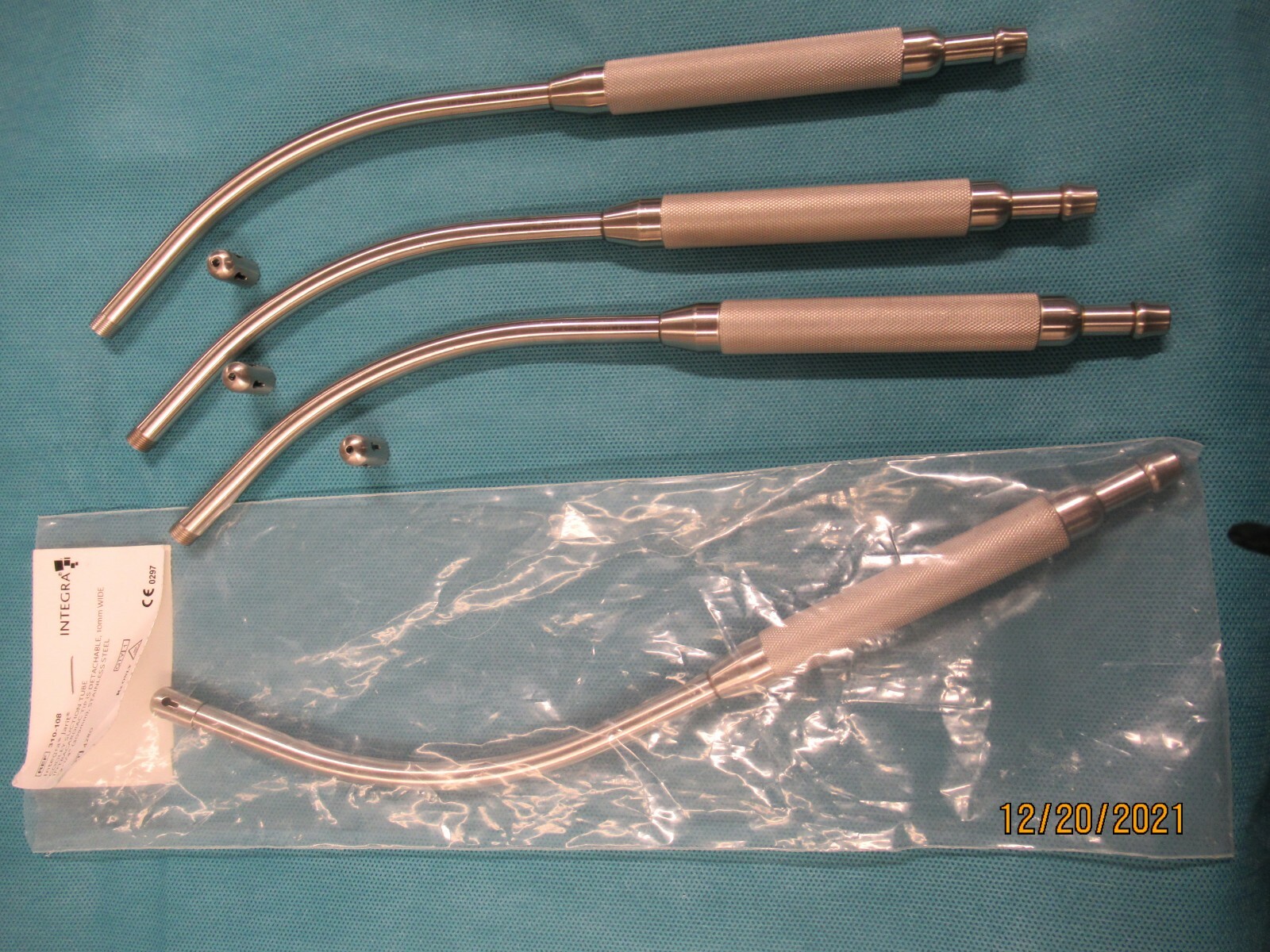 Jarit 310-108 Cooley Graft Suction Tube 12 1/4” , 10mm wide tip set of ...