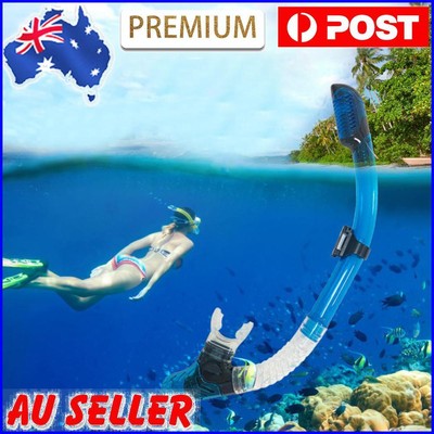 Diving Snorkel Full Dry Underwater Breathing Tube Snorkeling Gear (Blue ...