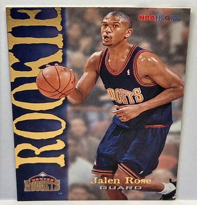 1995 SKYBOX NBA HOOPS ROOKIE DENVER NUGGETS JALEN ROSE BASKETBALL CARD ...