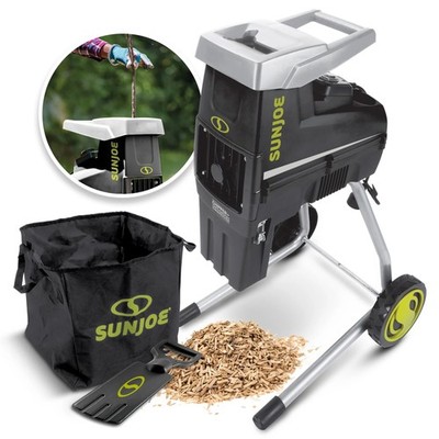 Sun Joe Silent Wood Chipper Shredder, 15 Amp Machine with 1.7" Diameter ...