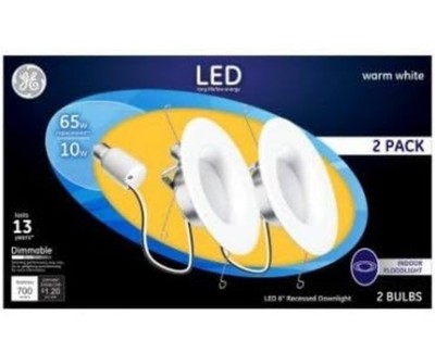 LED Recessed Light Bulbs, R30 Kit, Soft White, Indoor, 8-Watts, 2-Pk ...