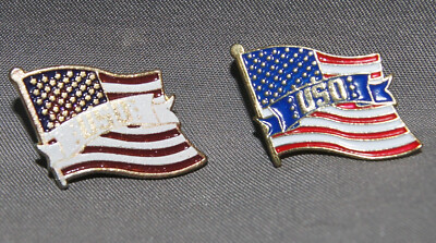 USO FLAG PINS TWO VARIANTS | eBay