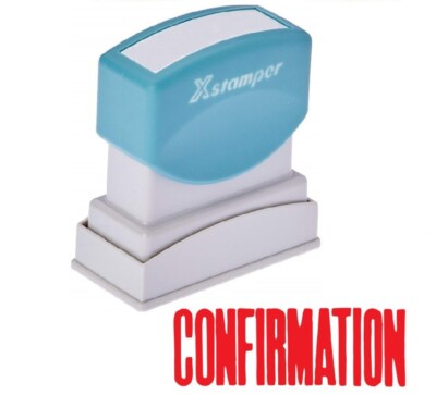 X-STAMPER 1022 'CONFIRMATION' SELF-INKING MESSAGE STAMP XSTAMPER RED ...