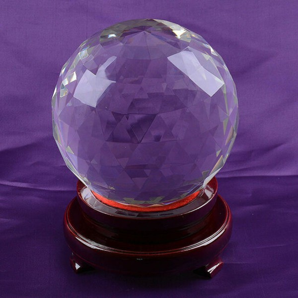 Clear Cut Crystal Sphere 150mm Faceted Gazing Ball Prisms Venue ...
