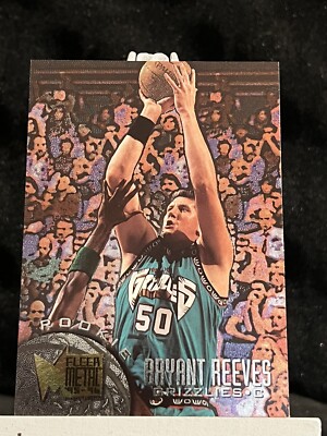 1995-96 Metal Vancouver Grizzlies #205 Bryant Reeves Rookie Basketball ...