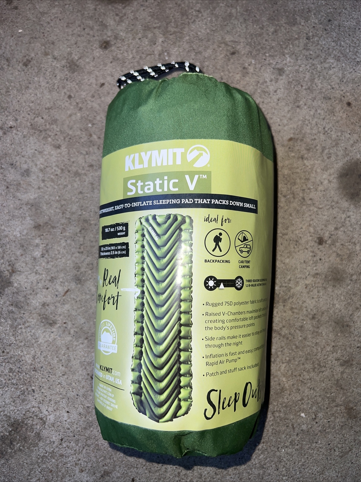 Klymit Static V Sleeping Pad - King Camo for sale online | eBay