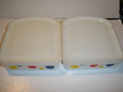 Lot of 2 Plastic Sandwich Containers Wonder Bread EUC with Lids (O39 ...