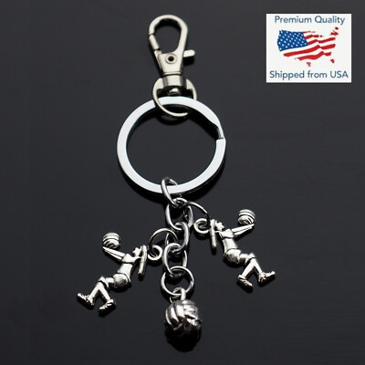 Volleyball Ball Key Chain Girl Bump Pendant Charm Keychain Clip Coach ...