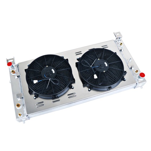 3 Row Radiator Shroud Fan fit 1999~2014 2002 Chevy Silverado 1500 2500 ...