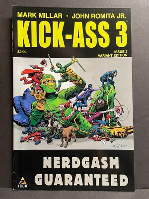 Kick-Ass 3 #2 VF Variant Cover 2013 Icon Comics Mark Millar / Romita Jr ...
