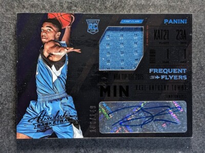 2015-16 Panini Absolute KARL-ANTHONY TOWNS /149 RC Patch Auto Frequent ...