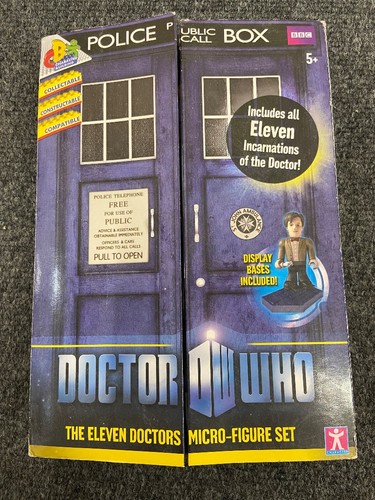 BBC Doctor Who Police Box The Eleven Doctors Micro-Figure Set sealed ...