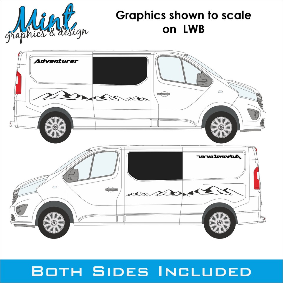 LWB VAUXHALL VIVARO Motorhome Camper Decals Stickers Van Graphics NO P ...