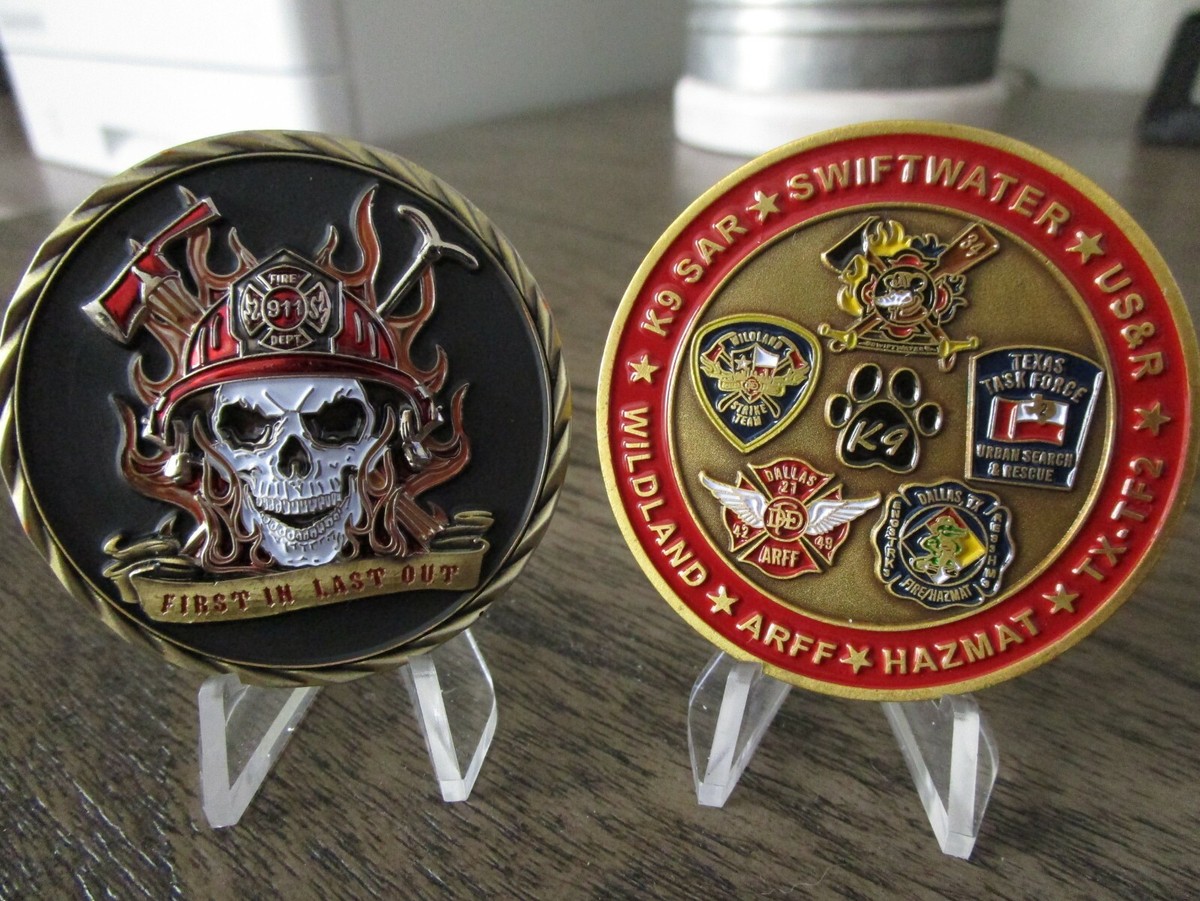 Wildland Fire Challenge Coins Fire Department Firefighter Brother
