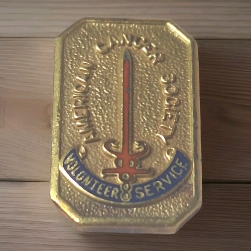 Vintage American Cancer Society ACS Volunteer Service Gold Tone Lapel ...