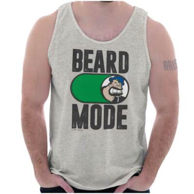 Funny Beard Gym Retro Popeye Bluto Dad Gift Mens Tank Tops Sleeveless ...