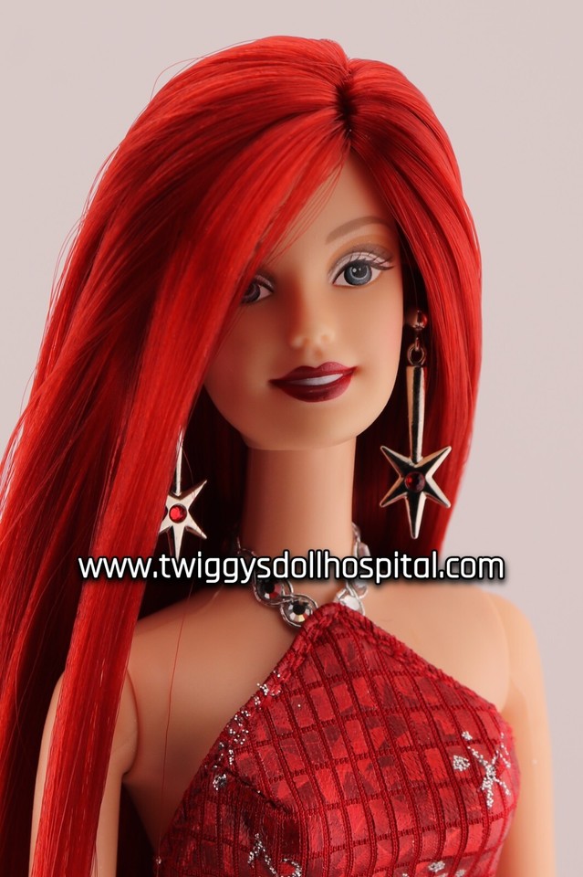 Lady In Red Barbie (rerooted red head barbie) | eBay