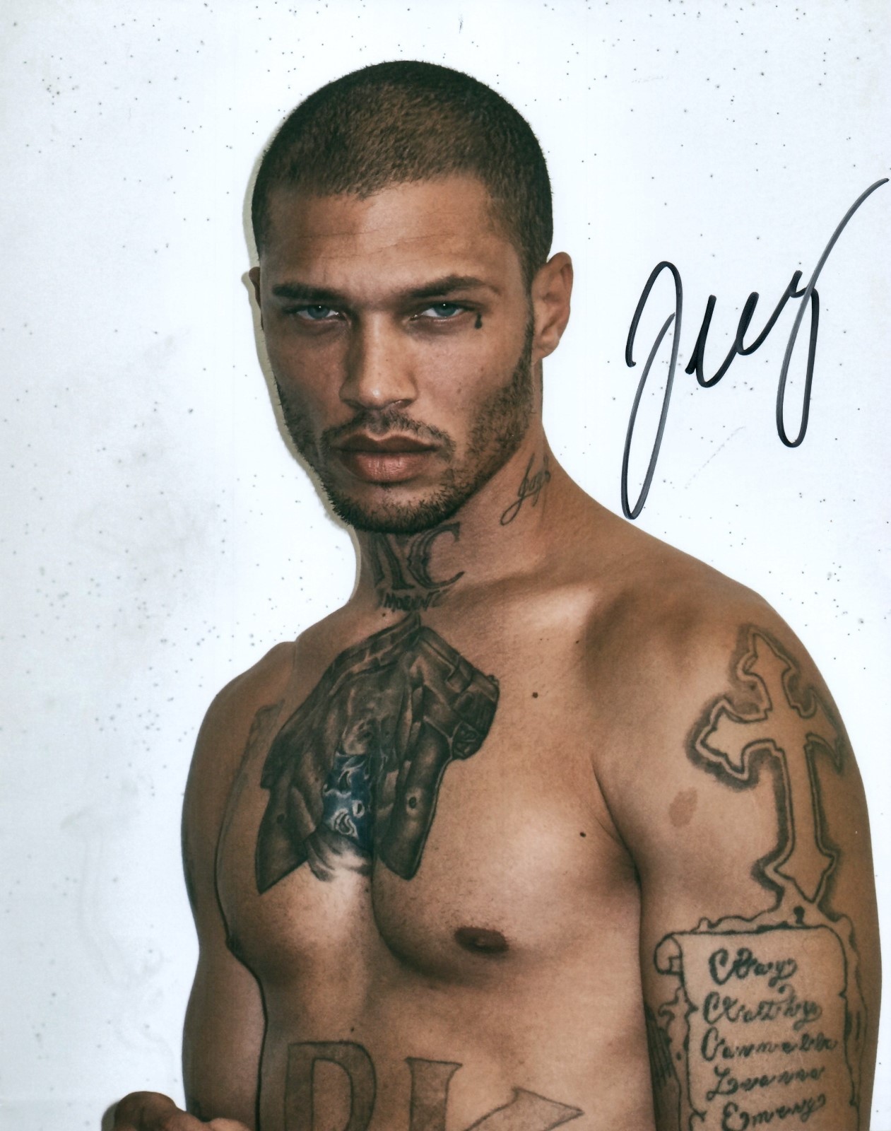 Jeremy Meeks Shirtless Male Model Signed 8x10 Photo COA Mugshot Look 3 ...
