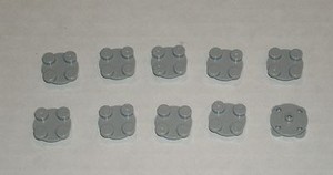 LEGO NEW 2x2 Light Bluish Grey Turntable Plate Top (10x) 4540203 Brick ...