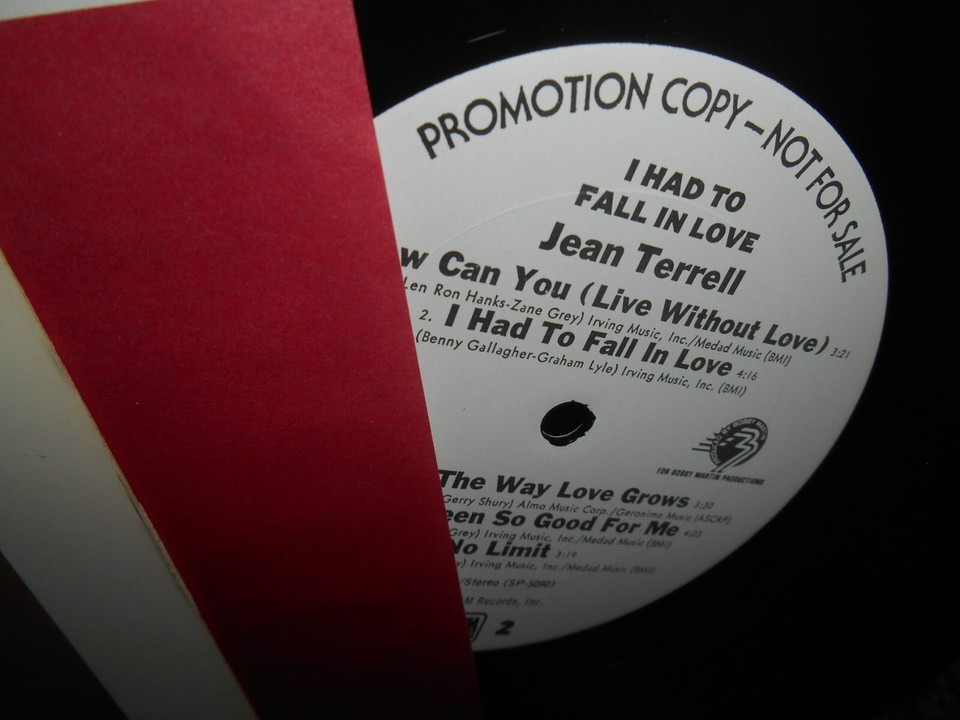 Jean Terrell I Had To Fall In Love Vinyl 1978 A&M Records WLP PROMO ...