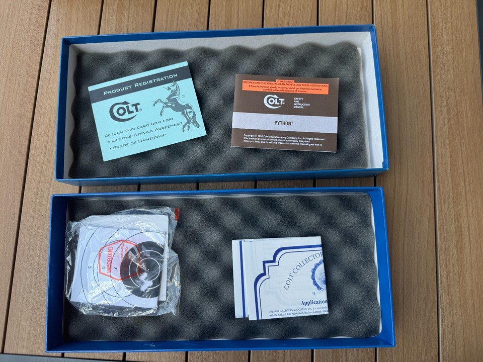 Colt Python Elite Box, Fancy OEM Case Manual +extra's I3060CS | eBay