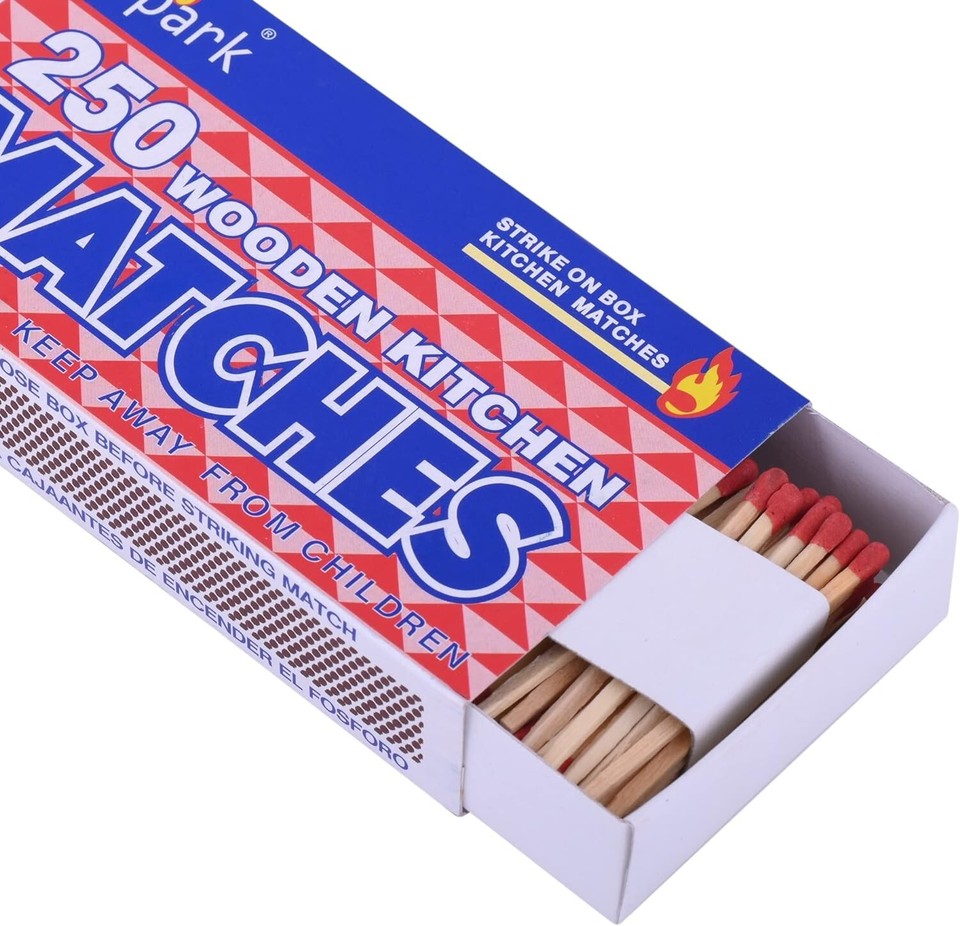 4 Pack Large Matches 1000 Count Strike On Box Bulk Kitchen/Camping/Fire ...