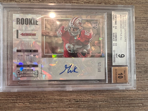 GEORGE KITTLE 2017 Contenders Rookie Ticket Auto Variation /25 GEM MINT ...