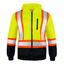 Men's High Visibility Safety Sweater Two Tone Lime / Yellow with X on ...