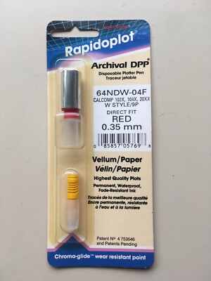 Koh-I-Noor Rapidoplot Archival DPP Red 64NDW-04F 0.35mm Calcomp 102X ...
