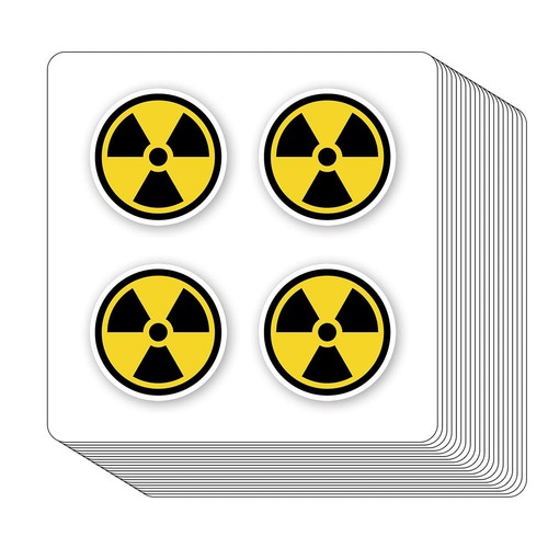 Nuclear Radiation Stickers 1In for Scrapbooking, Arts, Craft, Kids DIY ...