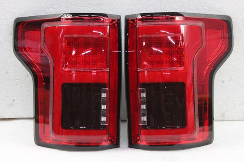 FITS Red 15-17 Ford F150 FULL LED w/Blind Spot Sensor Tail Lights Brake ...