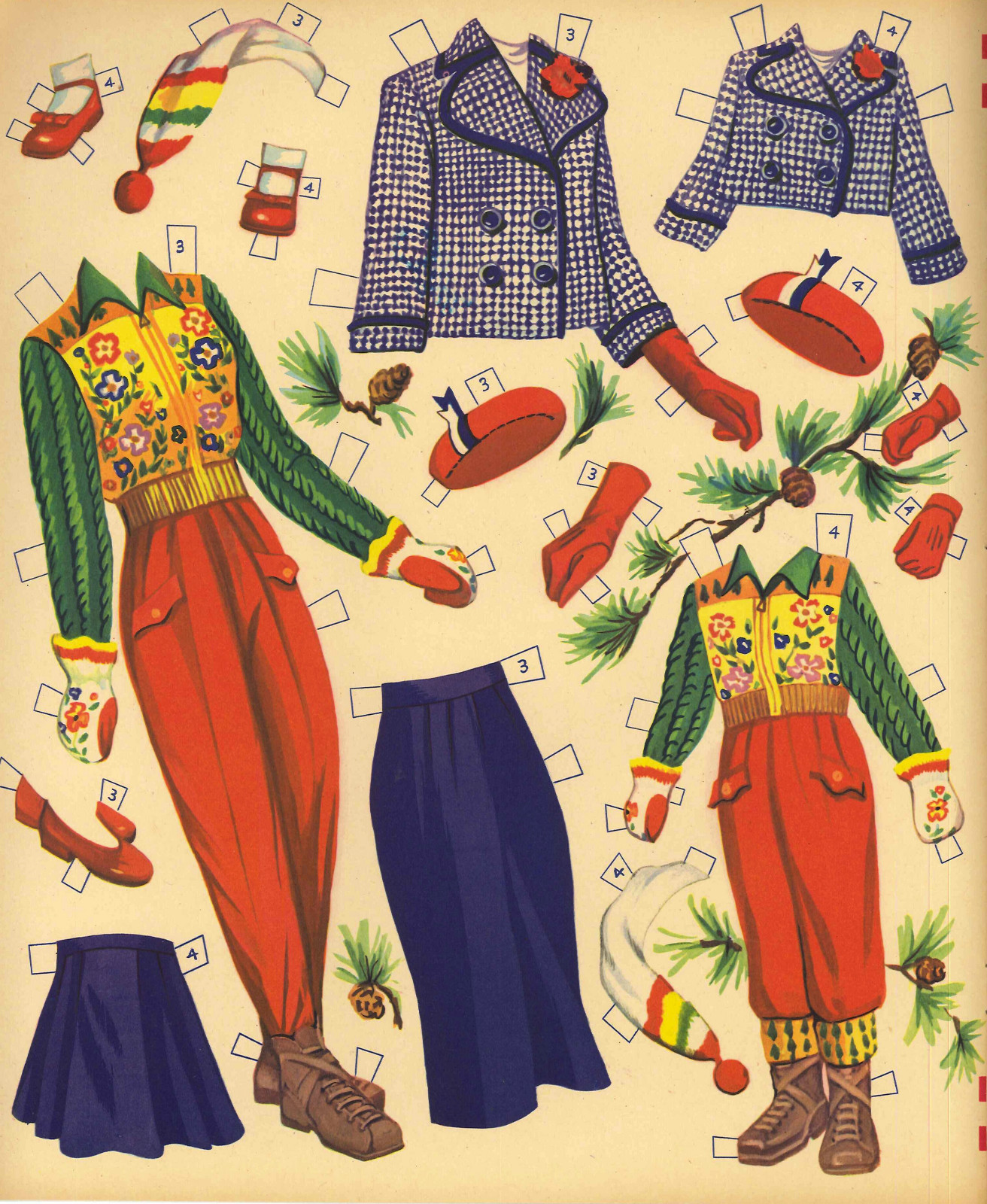 VINTAGE UNCUT TWO MARYS PAPER DOLLS HD~LASER REPRODUCTION~PRETTY LO ...