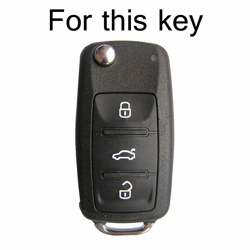XUKEY Key Case Cover Silicone Remote Fob For VW Golf Jetta Touran ...