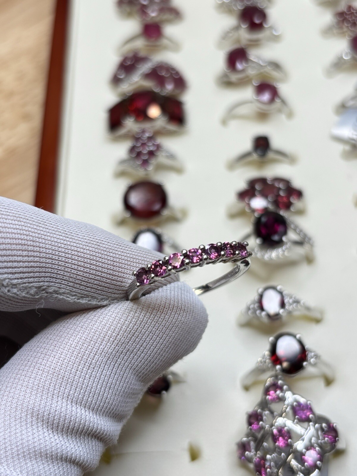 (50) .925 Sterling Silver Ring Lot! 171.8g Gemstones Garnet Ruby ...