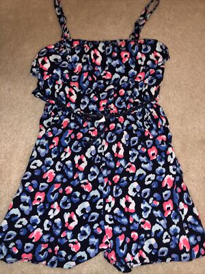 Cute Girls Justice Romper One Piece Size 18.5 Multi Colored With Weave ...