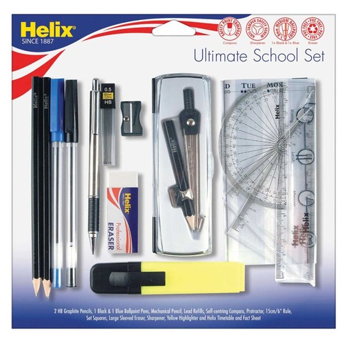 Helix School Set 15 Pcs Ultimate School Set , 4 Pcs Geometry Set | eBay UK