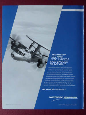 2/2013 PUB NORTHROP GRUMMAN ISR E-2D ADVANCED HAWKEYE US NAVY ORIGINAL ...