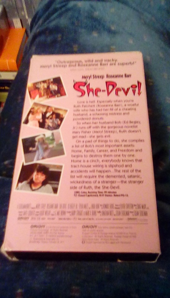 She-Devil RARE Orion 1st Ed. film (1989) VHS 80s cult dark comedy ...