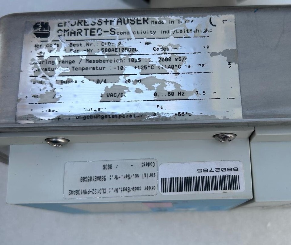 ENDRESS HAUSER CLD132-PVA138AA1 SMARTEC-S CONDUCTIVITY TRANSMITTER | eBay