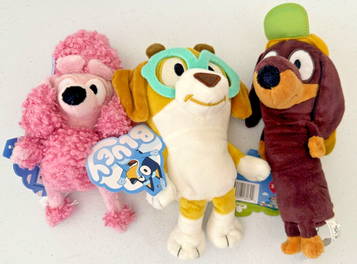 Bluey Friends Plush Set - Coco, Honey and Snickers Stuffed Toys for ...