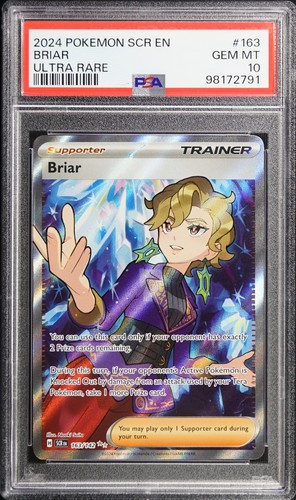 Pokemon TCG Stellar Crown #163/142 Briar Full Art Ultra Rare PSA 10 | eBay