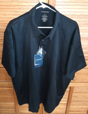Propper ICE Performance Polo Mens XL Uniform Shirt Black Short Sleeve ...