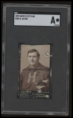 1894 MAYO CUT PLUG ROBERT ACTON NNO VG N302 SGC A FOOTBALL HARVARD CRIMSON | eBay
