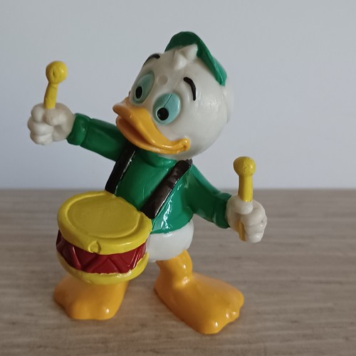Figurine ancienne PVC DISNEY LOULOU un neveu de DONALD et son tambour ...