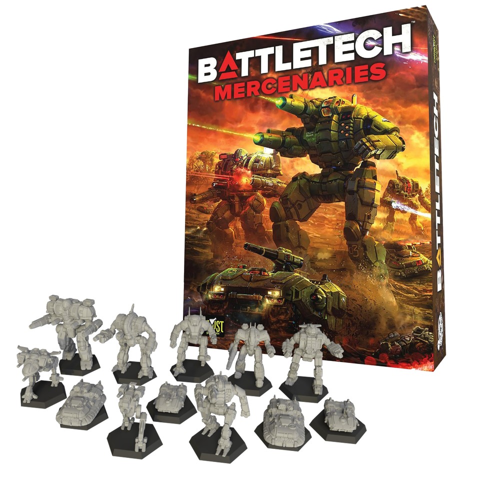 BattleTech 40th Anniversary Set with Mercenaries Box and Art Starter ...